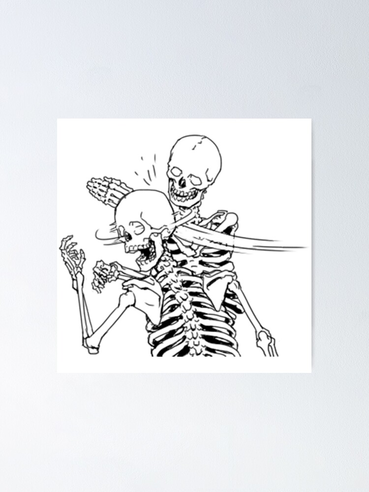 "Skeleton Brawl" Poster for Sale by MILMIK | Redbubble