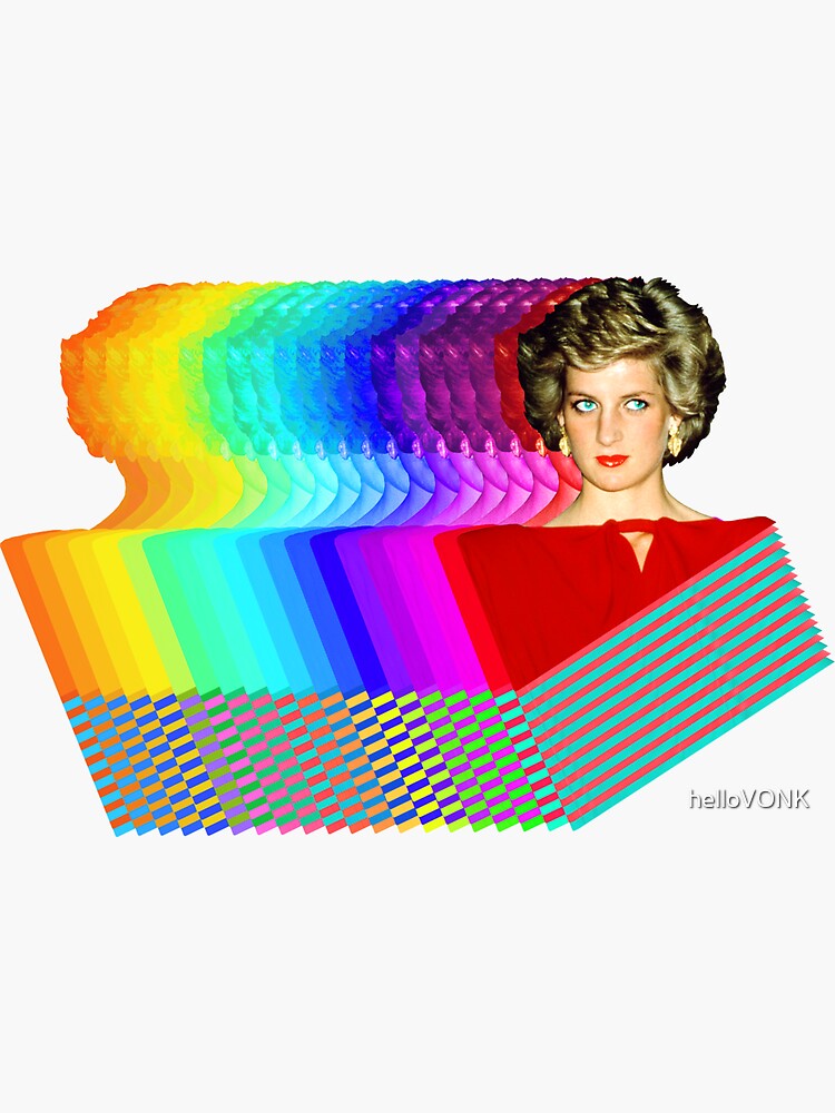 "PRINCESS DIANA" Sticker for Sale by helloVONK | Redbubble