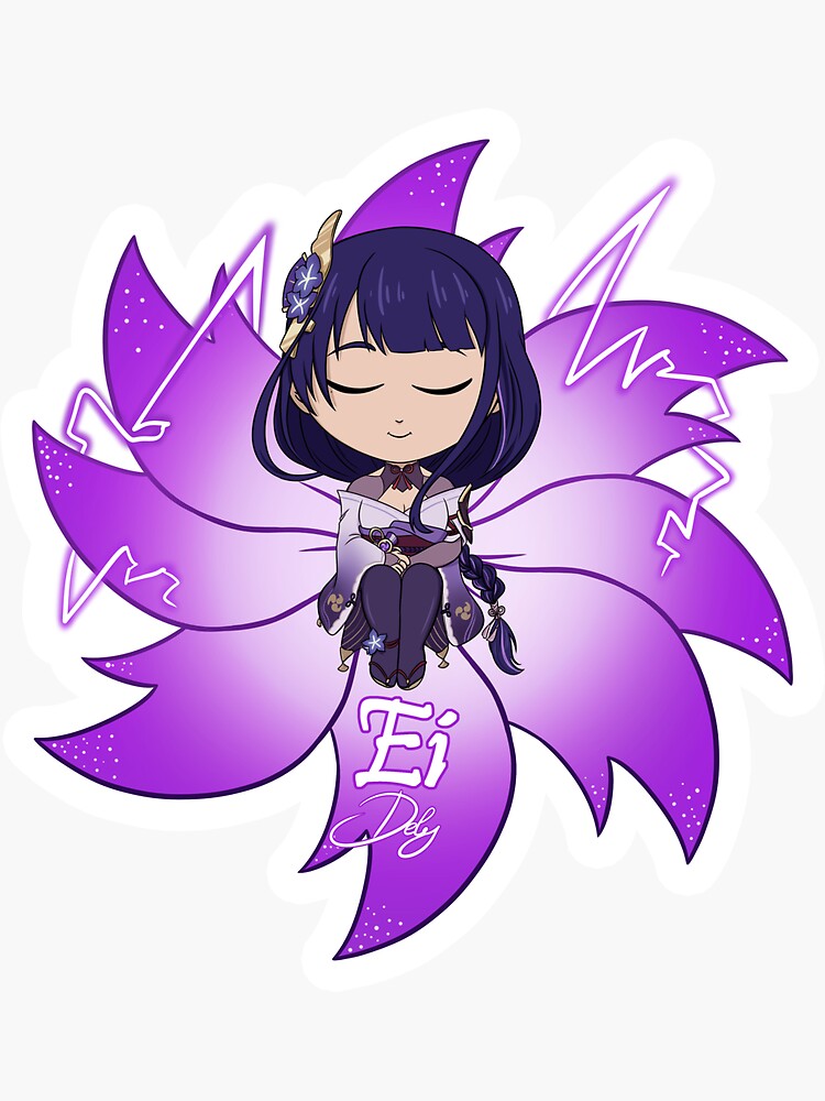 "Raiden Ei Genshin Impact " Sticker for Sale by Delysart | Redbubble