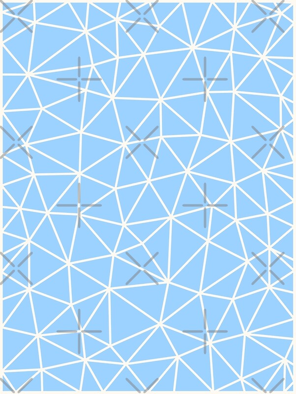 "Baby Blue Geometric Triangle Abstract Pattern Design" by patternsoup ...