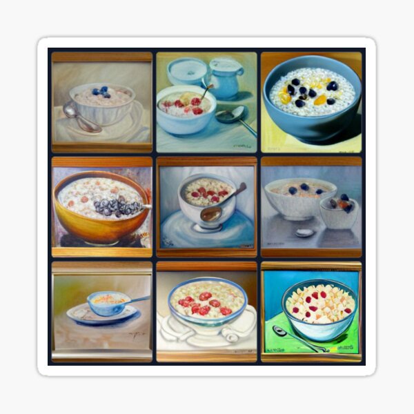 "Porridge - What is in a porridge?" Sticker for Sale by CinderPress ...