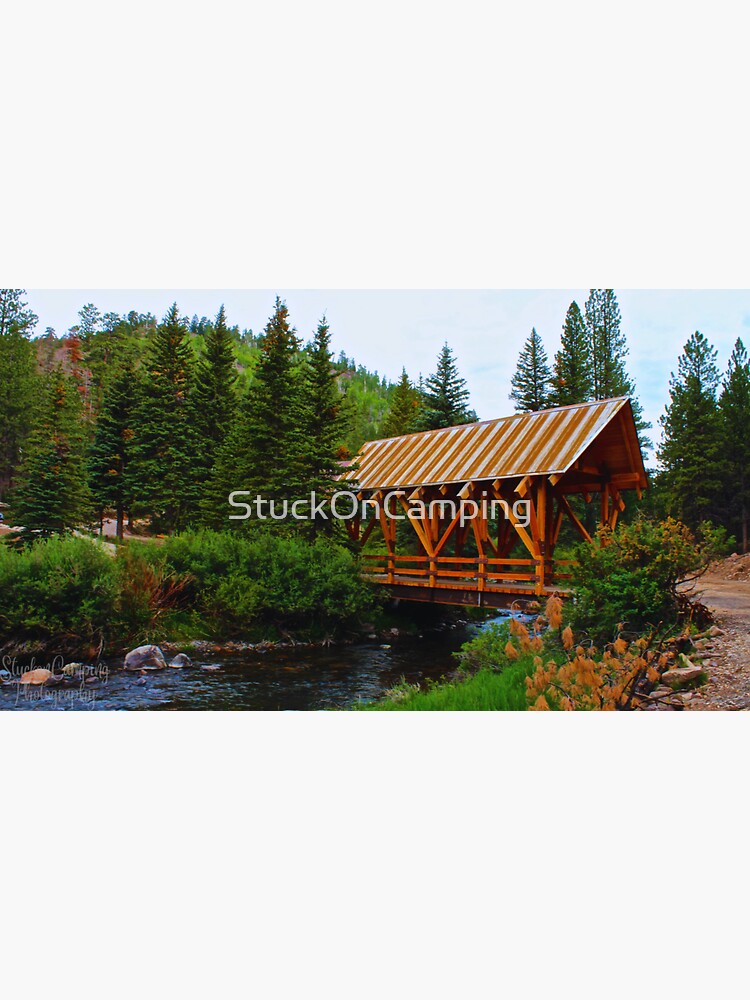 "Utah Covered Bridge " Sticker for Sale by StuckOnCamping | Redbubble