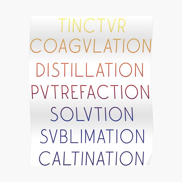 "The Seven stages of alchemy" Poster for Sale by Aion-design | Redbubble