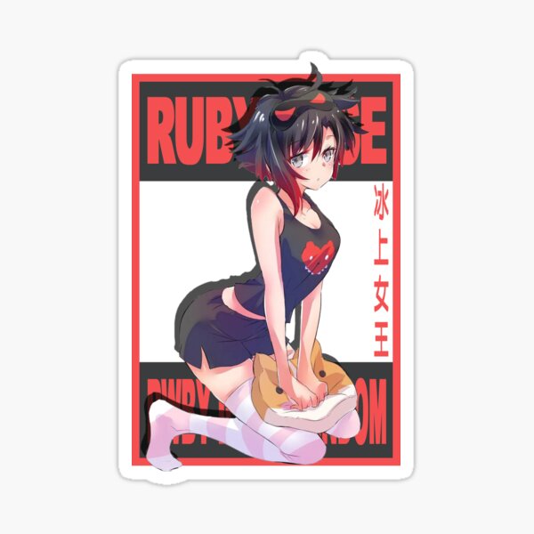 "RUBY ROSE RWBY ICE QUEENDOM" Sticker for Sale by artyyyyy | Redbubble