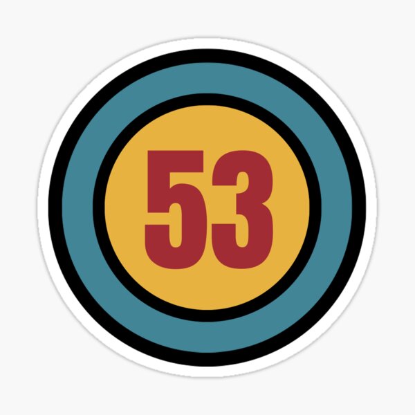 "The Number 53 - fifty three - fifty third - 53rd" Sticker for Sale by ...
