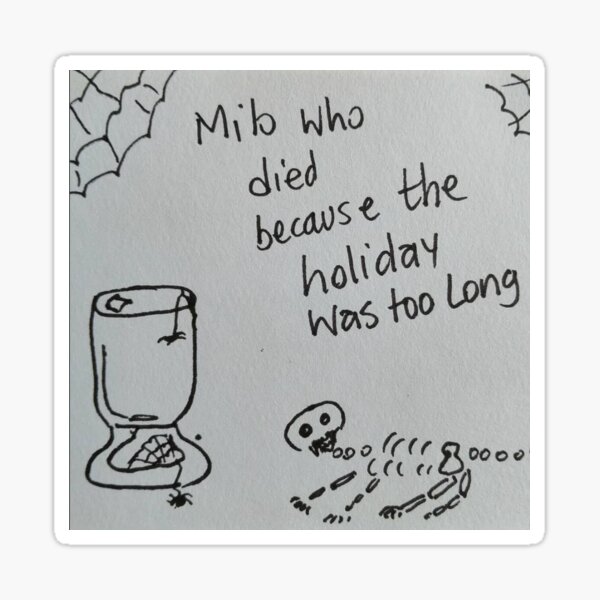 "Comic Drawing of Milo dead" Sticker for Sale by Hard4themoney | Redbubble