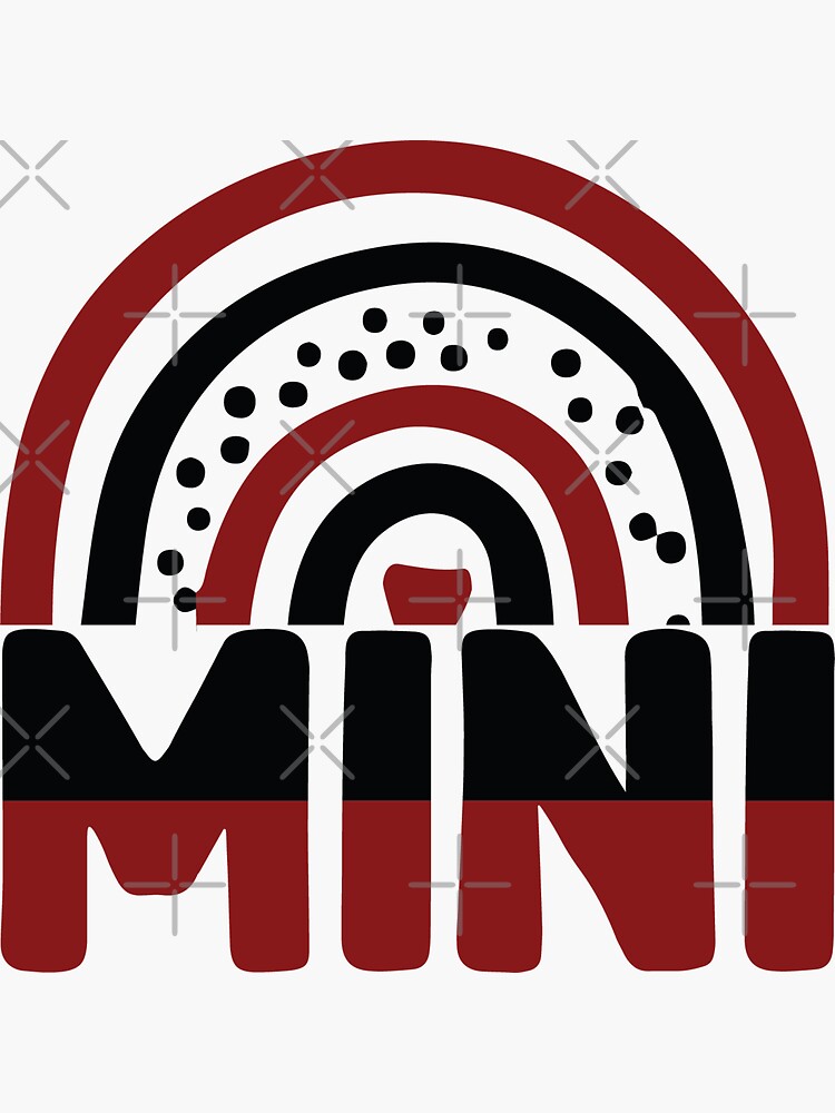 "Mini in red and black" Sticker for Sale by SamiBartsy | Redbubble