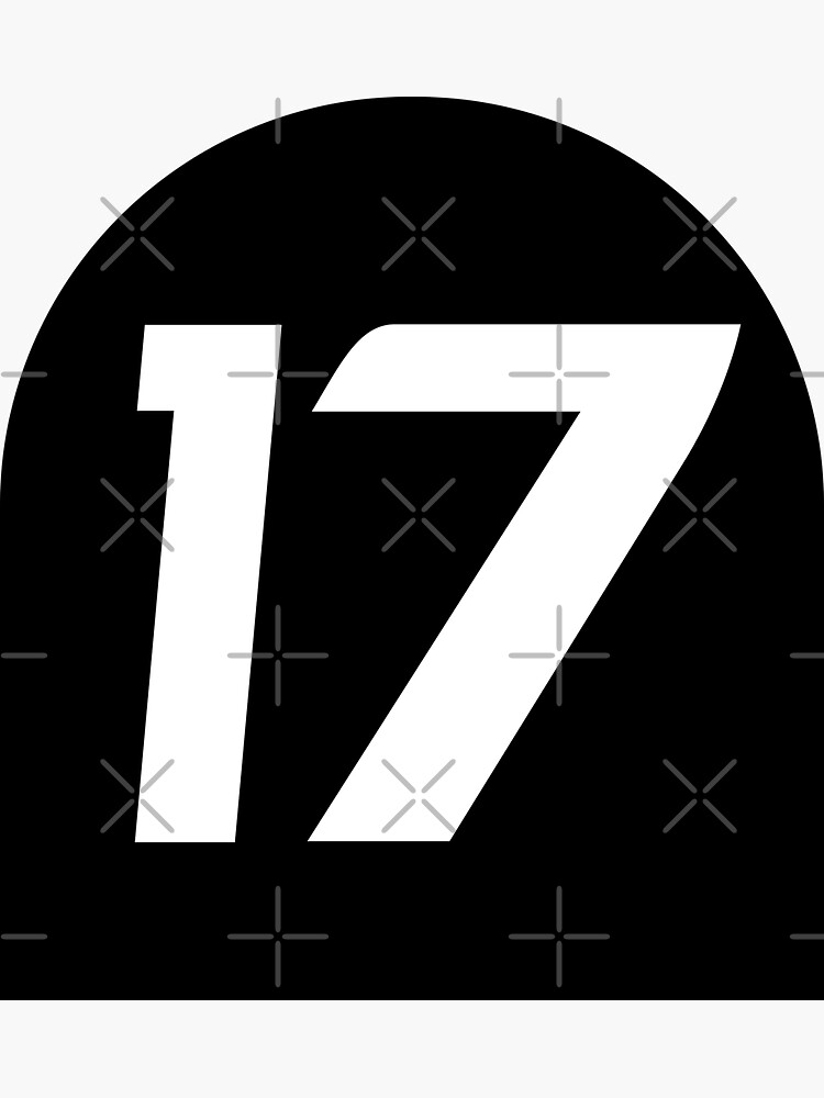 "Number 17" Sticker for Sale by NumbersFort | Redbubble