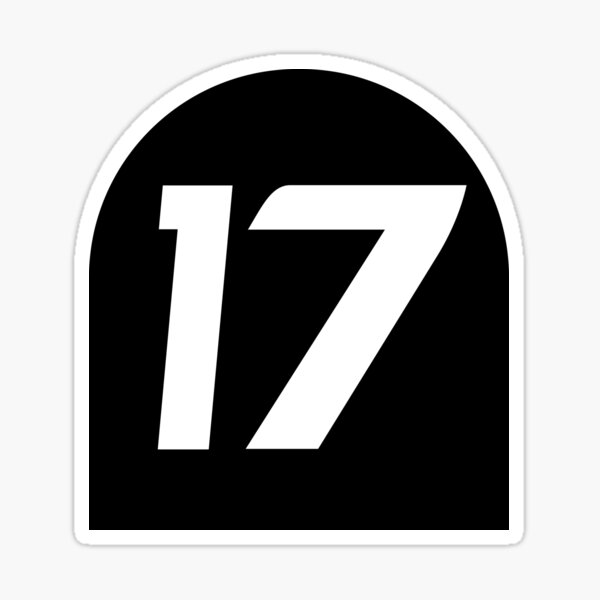 "Number 17" Sticker for Sale by NumbersFort | Redbubble