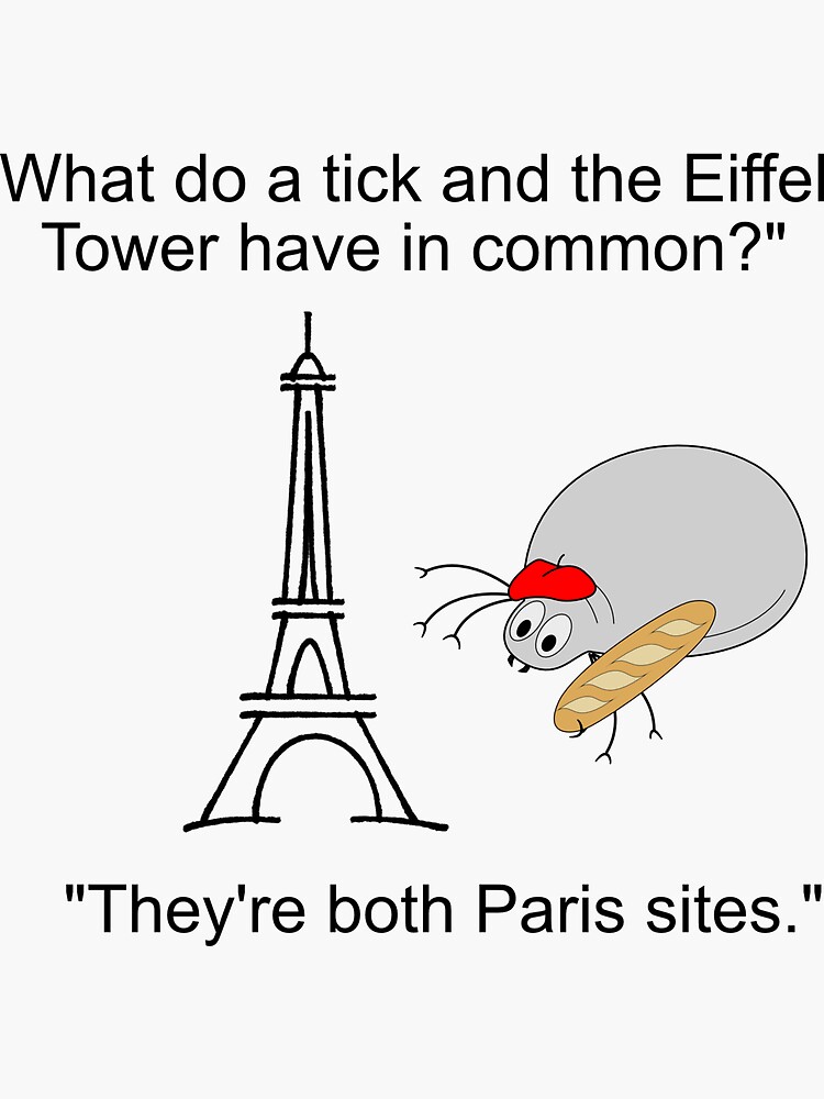 "Paris France Parasite Dadjokes Funny Puns" Sticker for Sale by IvansDV ...