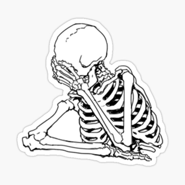 "Skeleton Facepalm" Sticker for Sale by MILMIK | Redbubble