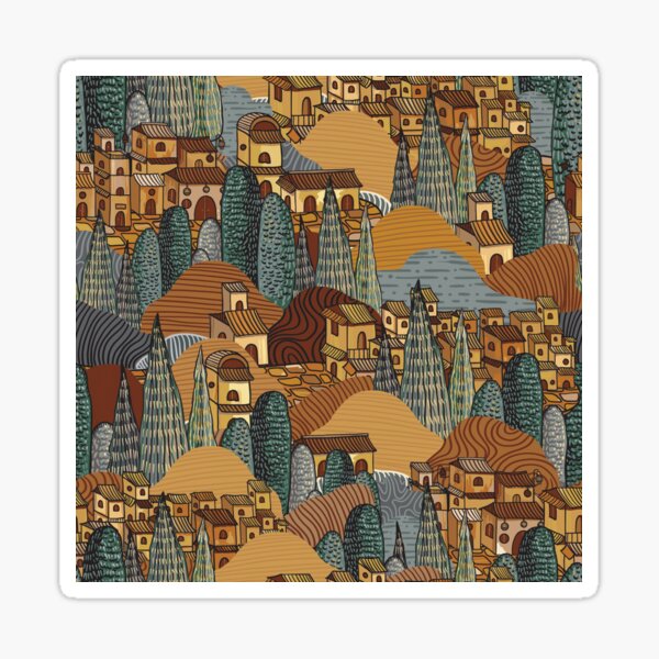 "Classic Hill Village" Sticker for Sale by chillaxcats | Redbubble