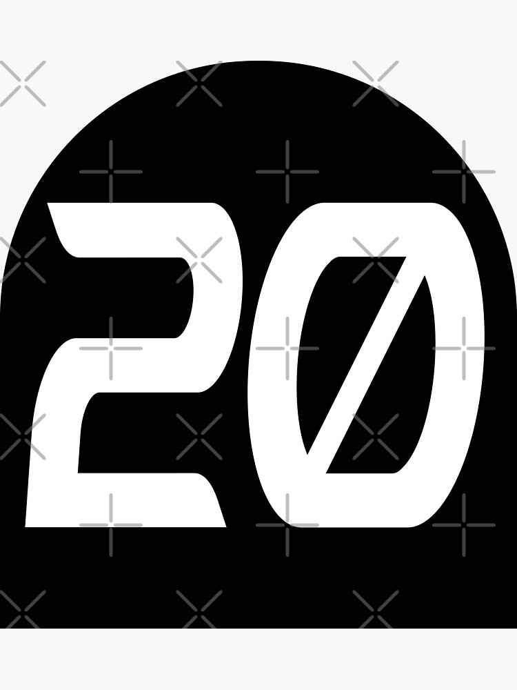 "Number 20" Sticker for Sale by NumbersFort | Redbubble