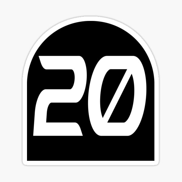 "Number 20" Sticker for Sale by NumbersFort | Redbubble