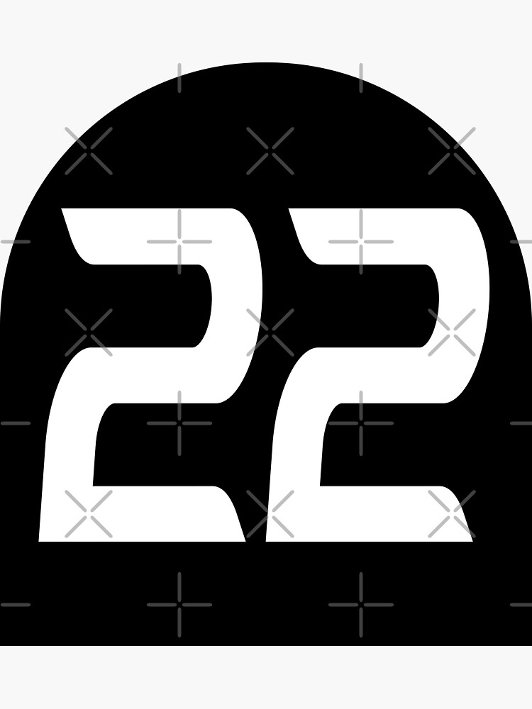 "Number 22" Sticker for Sale by NumbersFort | Redbubble