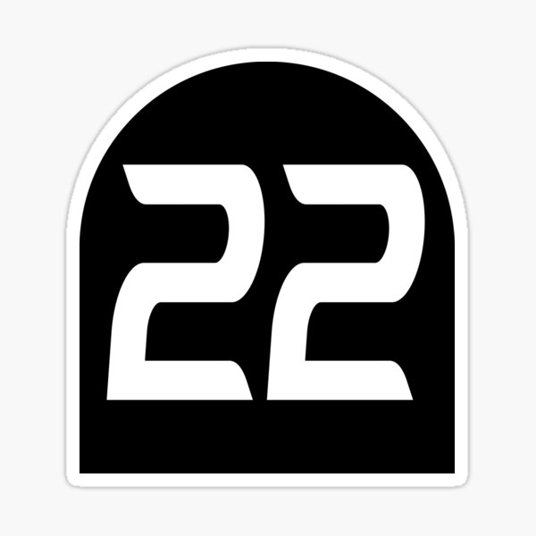 "Number 22" Sticker for Sale by NumbersFort | Redbubble