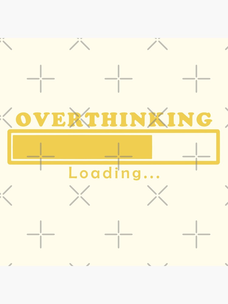 "Cute Funny Aesthetic Yellow Overthinking Design" Poster for Sale by ...