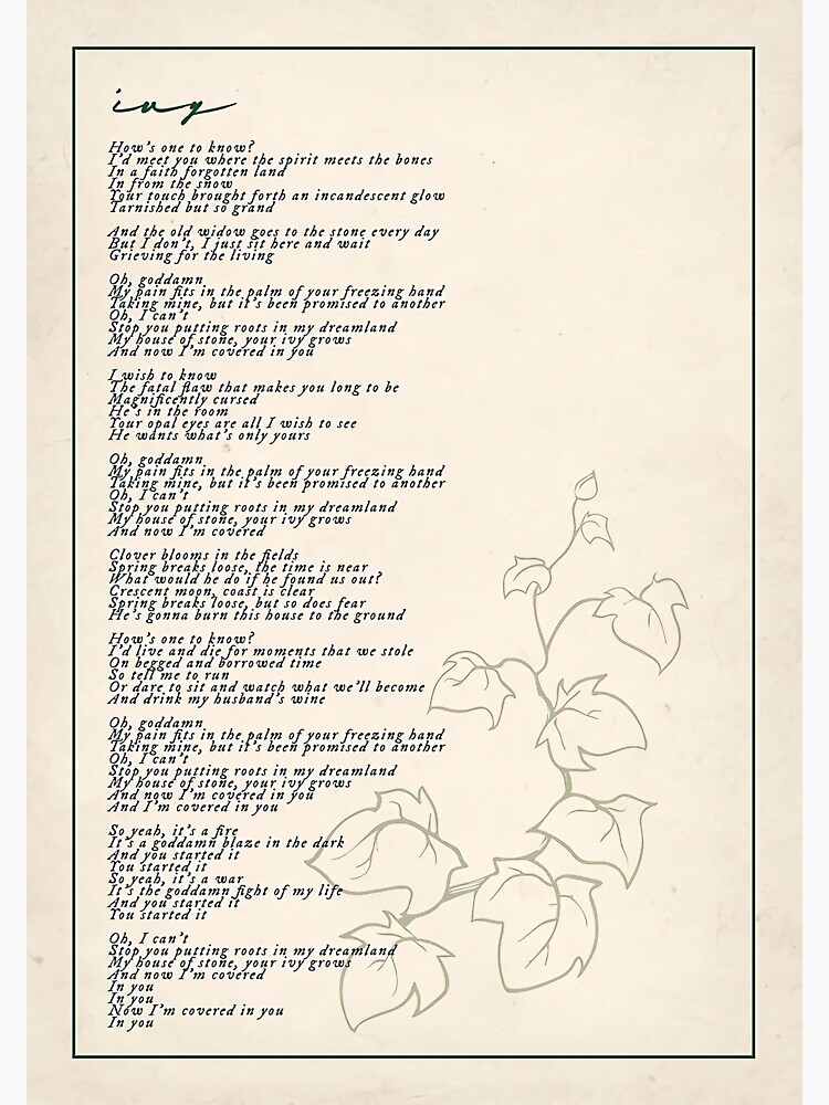 "ivy taylor swift lyric" Sticker for Sale by chaelWall | Redbubble