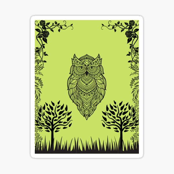 "Stoic Owl 11" Sticker for Sale by Drummaboi | Redbubble