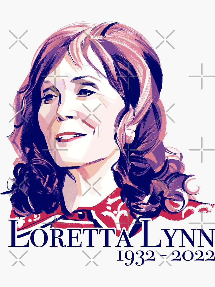 "Rip Loretta Lynn" Sticker for Sale by SweetApparel22 | Redbubble