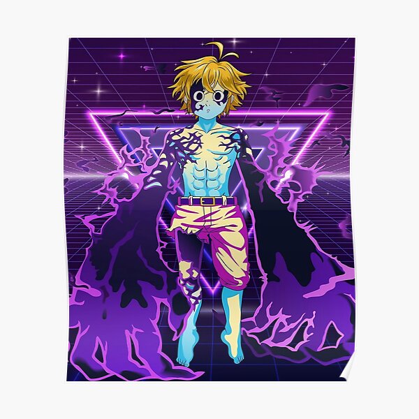 "the seven deadly sins meliodas retro" Poster for Sale by ...