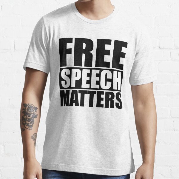 "Louder With Crowder Merch Free Speech Matters" Essential T-Shirt for ...