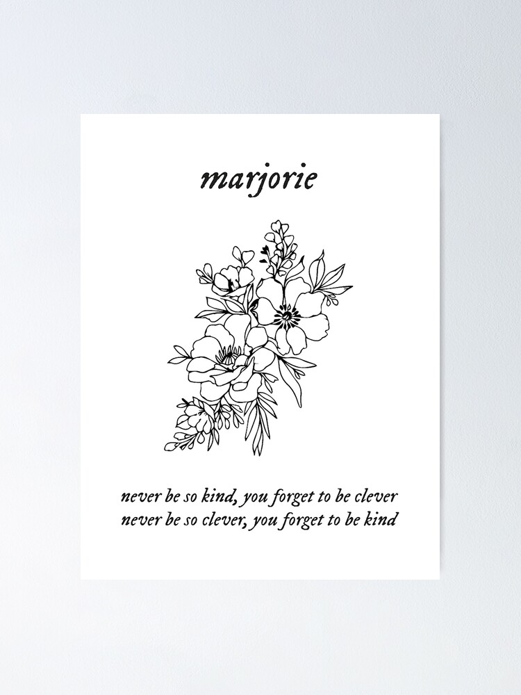 "marjorie minimalist" Poster for Sale by chaelWall | Redbubble