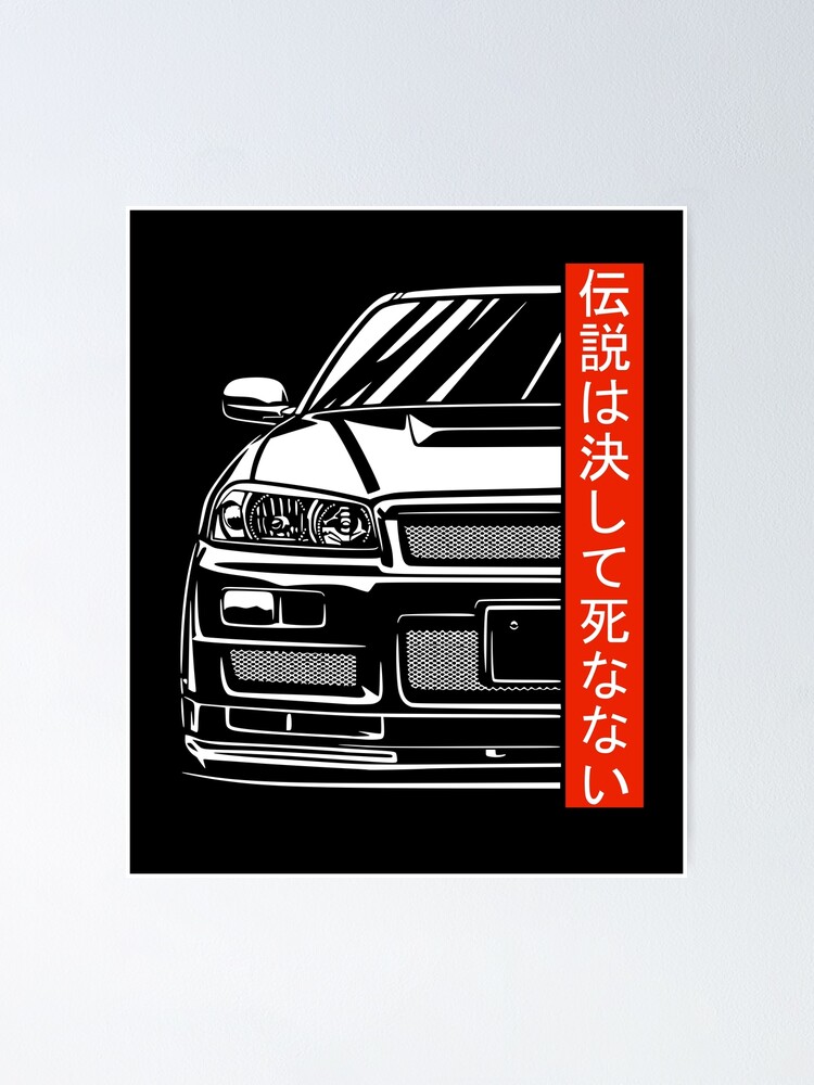 "R34 GTR Skyline JDM Tuning Car" Poster for Sale by AutoDesignWerks ...