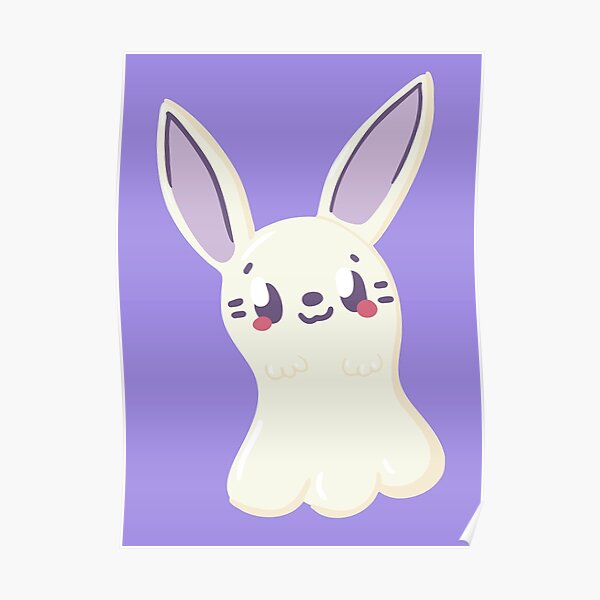 "Cute Rabbit Ghost" Poster for Sale by HRO-ART | Redbubble