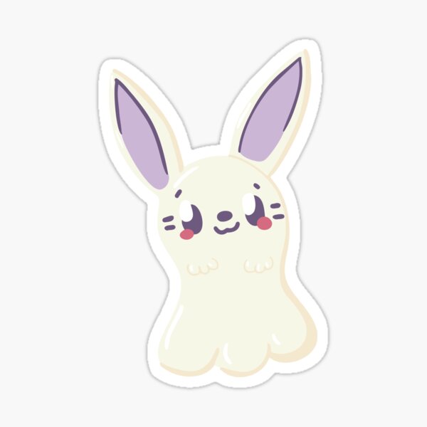 "Cute Rabbit Ghost" Sticker for Sale by HRO-ART | Redbubble