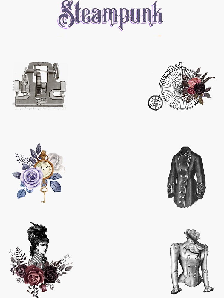 "Steampank Stickers Pack" Sticker for Sale by Urbansteam21 | Redbubble