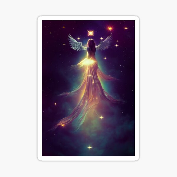 "Athena the Nebula - Greek Goddess / Aries / Angel" Sticker for Sale by ...