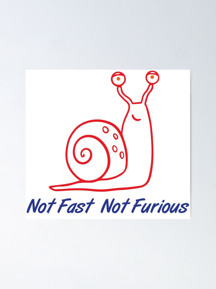 "not fast not furious" Poster for Sale by Gmarket5 | Redbubble