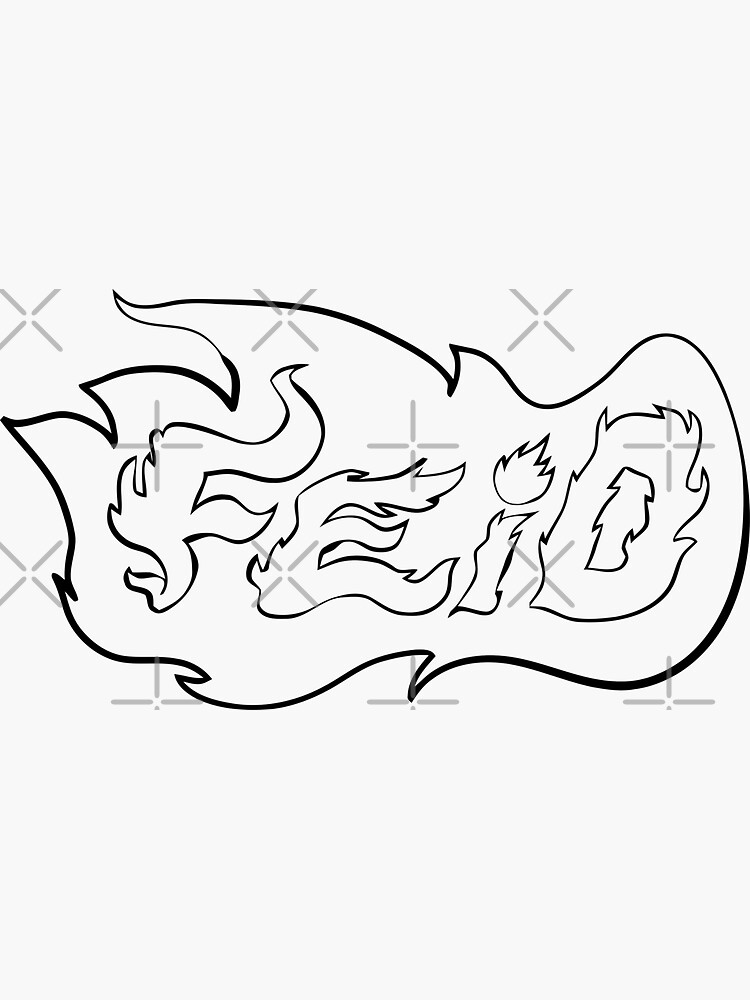 "Feid Merch Feid Fire" Sticker for Sale by BenRyme | Redbubble