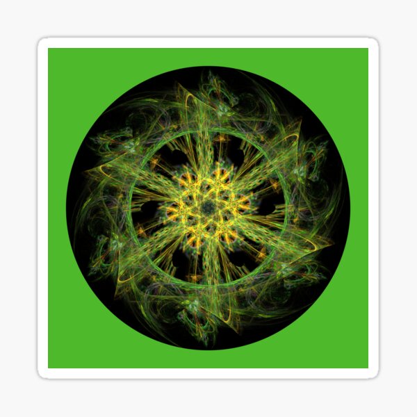 "Sacred Geometry Abstract Hexagon Swirl Black Light Friendly Green ...