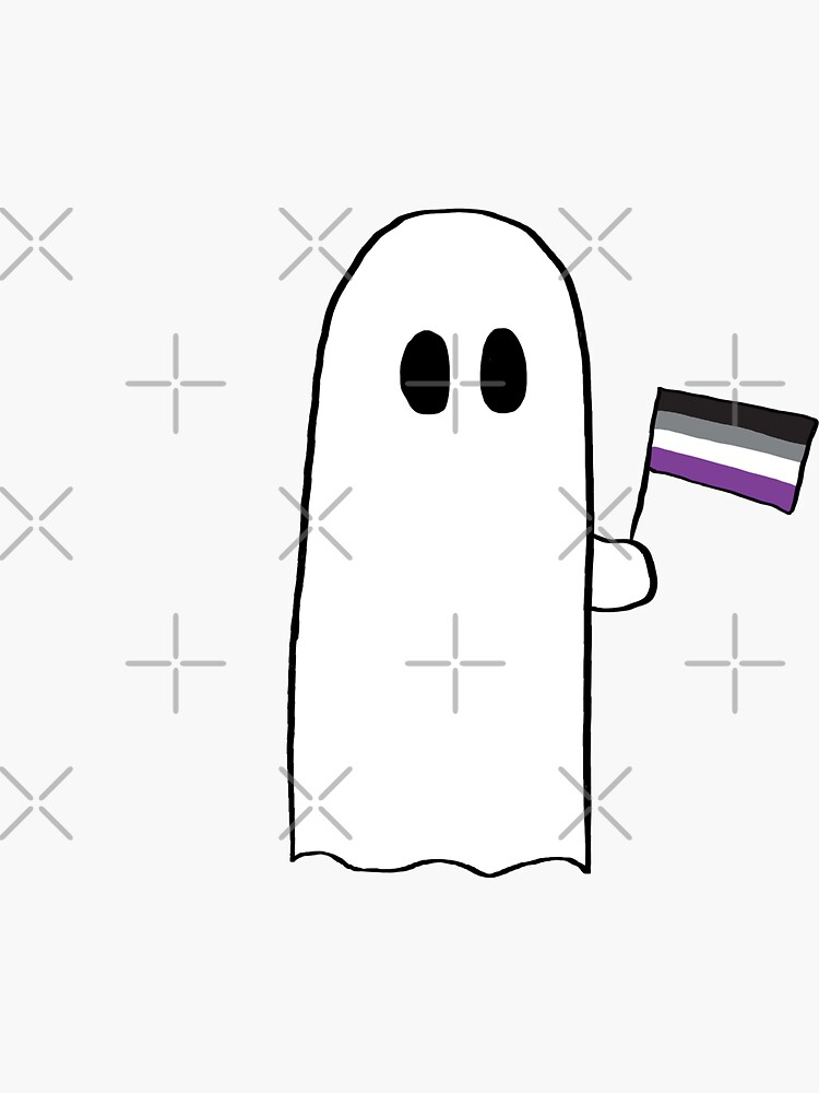 "Ace ghost pride " Sticker for Sale by moth-bonez | Redbubble