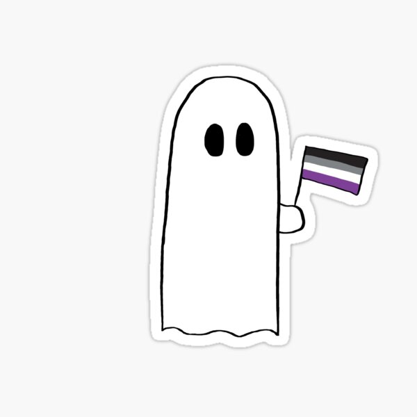 "Ace ghost pride " Sticker for Sale by moth-bonez | Redbubble