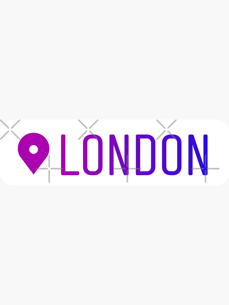 "Instagram Location Sticker of London" Sticker for Sale by ...