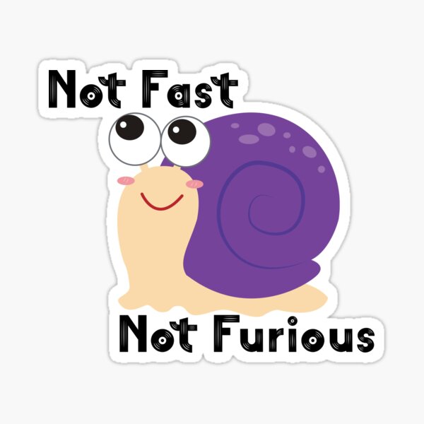 "not fast not furious" Sticker for Sale by Gmarket5 | Redbubble