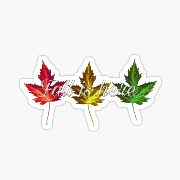 "Fall is here " Sticker for Sale by Kodi97 | Redbubble