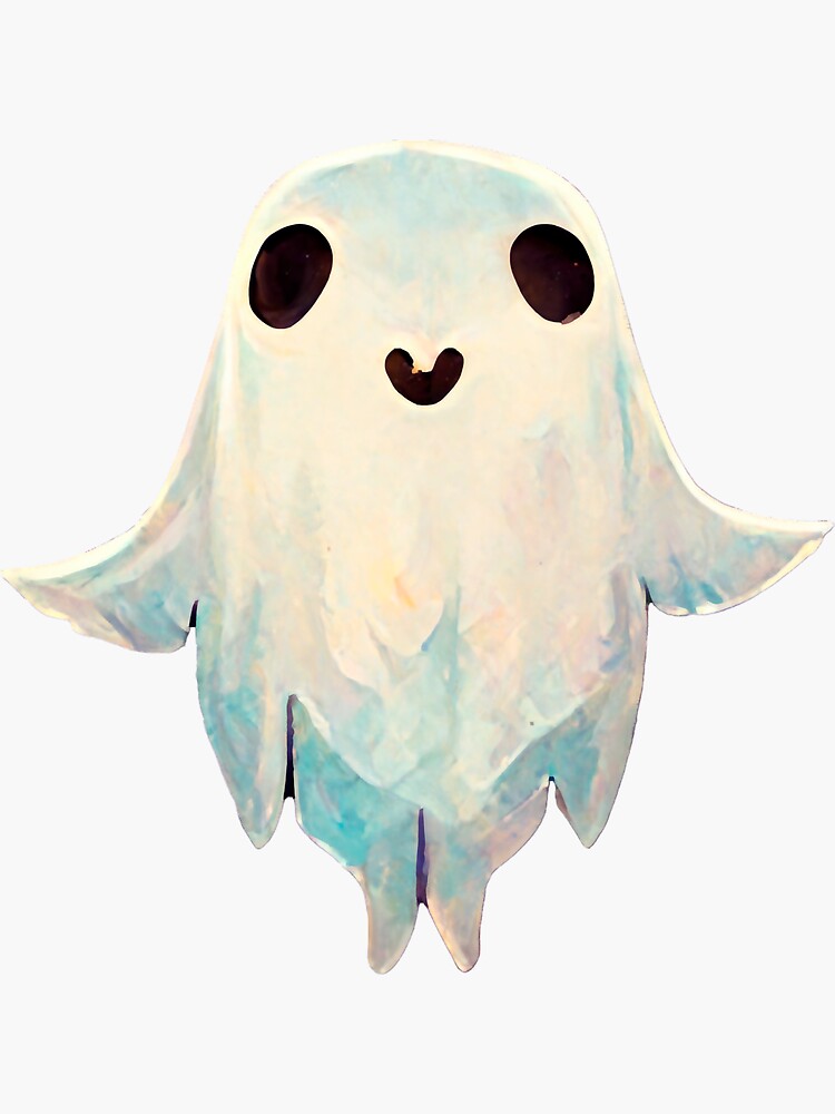 "Cute Spooky Boo Ghost" Sticker for Sale by HennaApparel | Redbubble