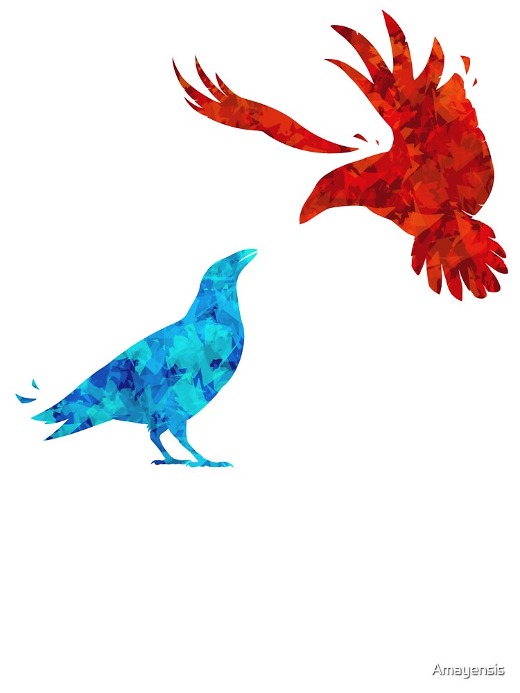 "Crystal Crows - Playful Ravens" Kids T-Shirt for Sale by Amayensis ...