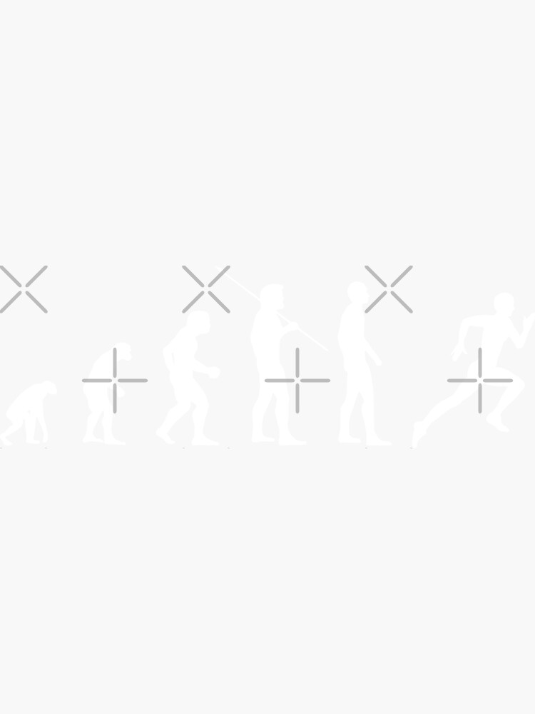 "Evolution of Mankind - Athlete Runner Meme Wv" Sticker for Sale by ...