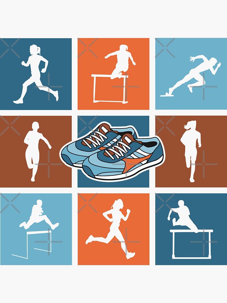 "Stylish Athletics Pop Art for Athletes and Runners" Sticker for Sale ...
