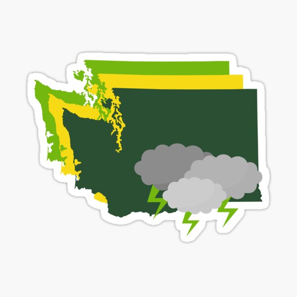"Washington Border, Storm" Sticker for Sale by LatterDaze | Redbubble