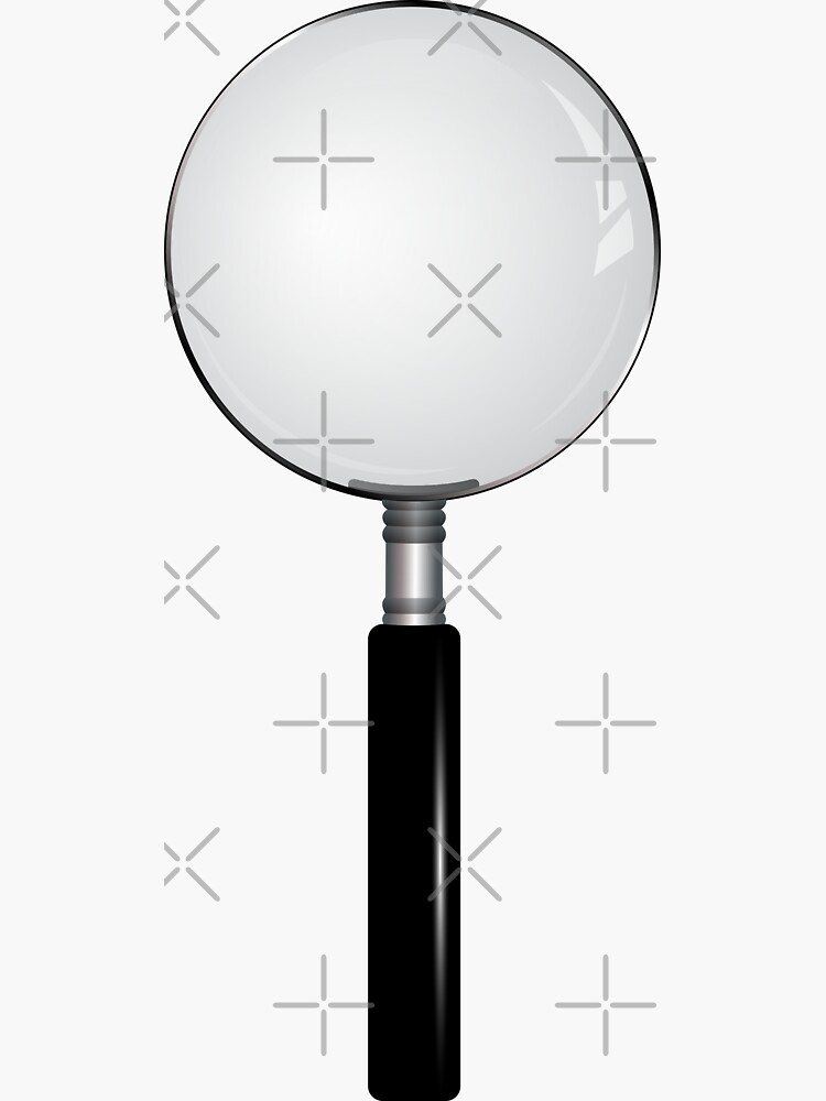 "Magnifying Glass Sticker" Sticker for Sale by bluehatgraphics | Redbubble
