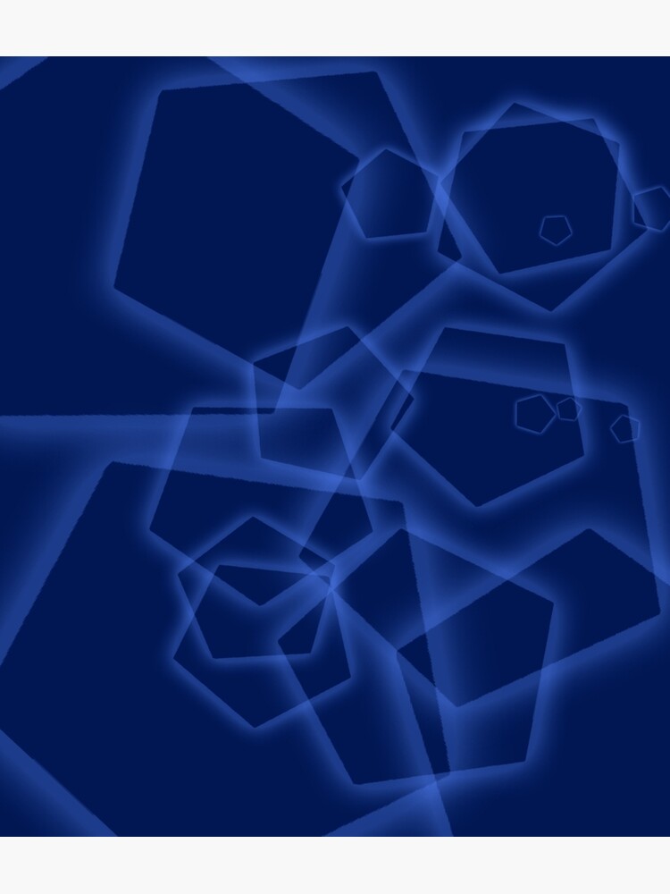 "Blue pentagonal pattern " Poster for Sale by ReelwOrld | Redbubble