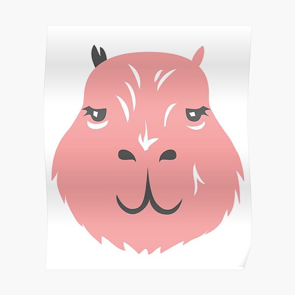 "Capybara Angry " Poster for Sale by Khaldi96 | Redbubble