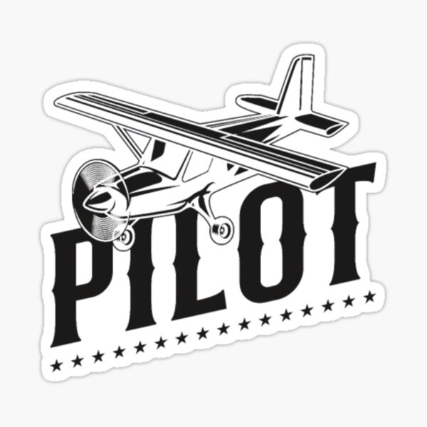 "Airplane Pilot Vintage Pilot" Sticker for Sale by majcuglhmidiy ...