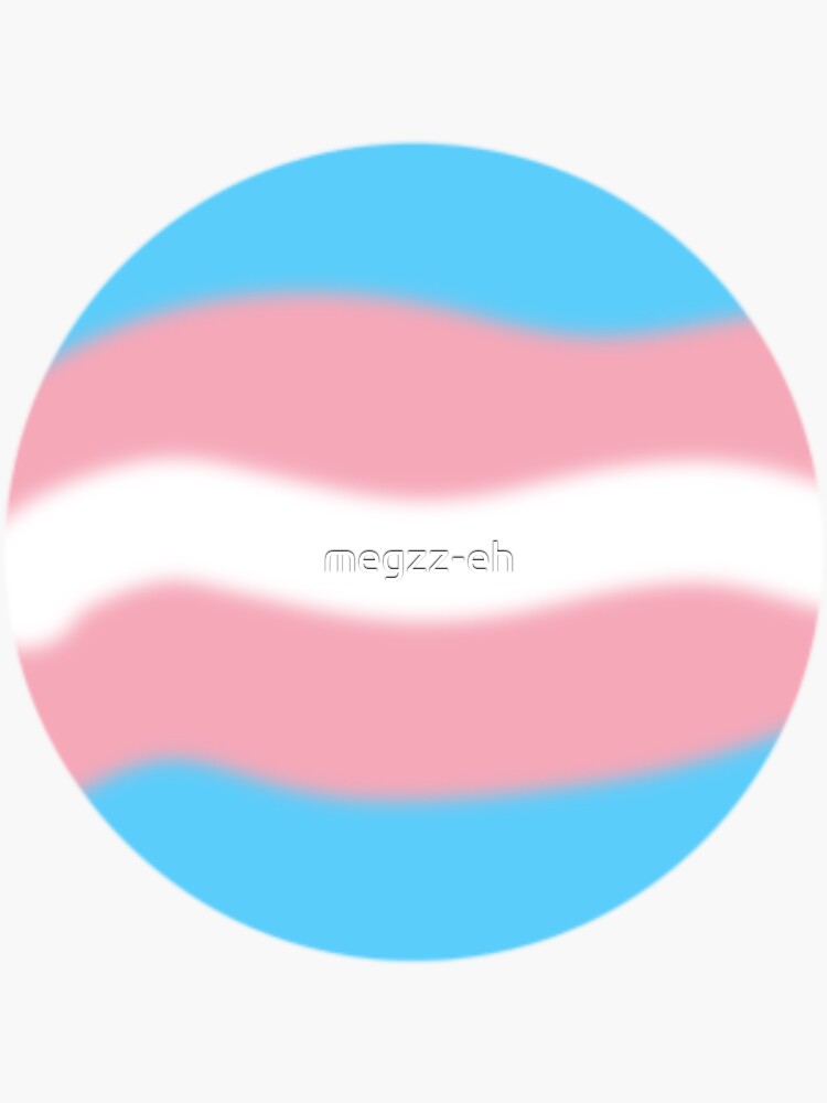 "subtle trans flag" Sticker for Sale by megzz-eh | Redbubble